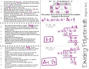 Dividing Polynomials Degree 2 Foldable By Jstalling TPT