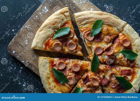 Best Food Meat Lovers Pepperoni Pizza In Indonesia Stock Image Image