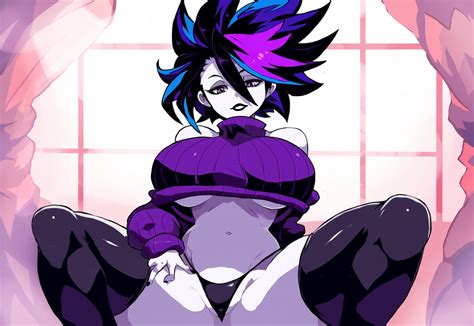 Rule 34 Ai Generated Couch Female Goth Goth Girl Hair Over Eyes Huge