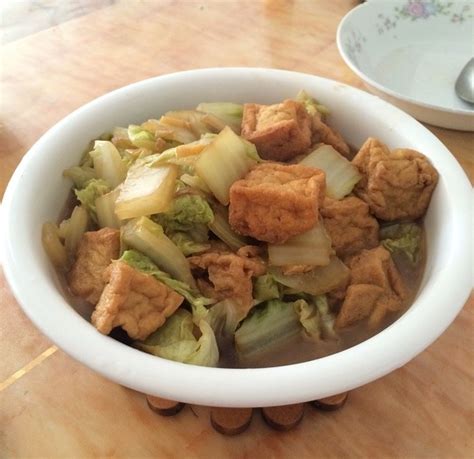 【白菜炖豆泡儿的做法步骤图，怎么做好吃】violetkim下厨房