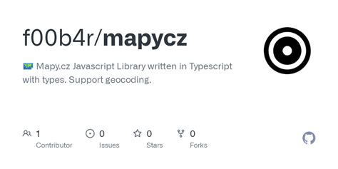 Github F00b4rmapycz 🗺 Mapycz Javascript Library Written In