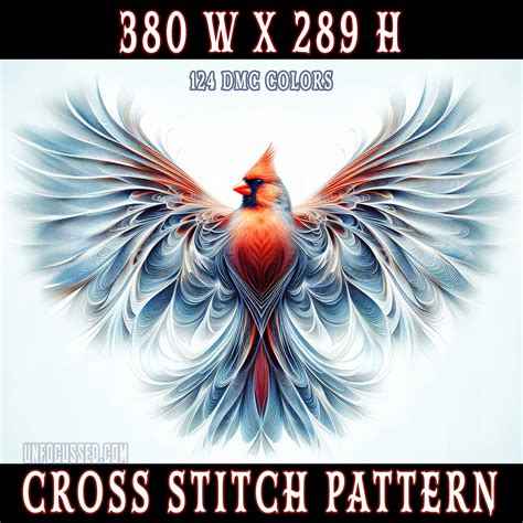 Seraphic Cardinal Cross Stitch Pattern Unfocussed Photography And Art