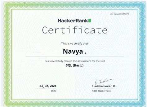 Hackerrank Sql Linkedin Learning Navya