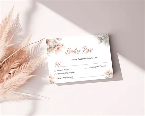 Diy Rsvp Wedding Card Template Free