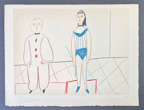Pablo Picasso Pablo Picasso 1881 1973 Clown And Acrobat