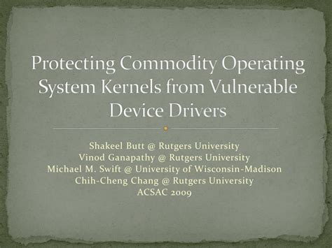 ppt protecting commodity operating system kernels from vulnerable