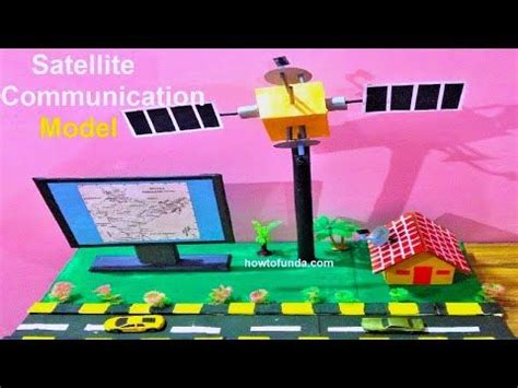Satellite Communication Model DIY Cardboard Road With Cars And Computer