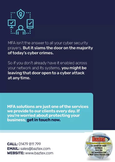 MFA Multi Factor Authentication Baztex Computer Repairs And Servicing