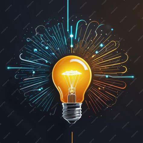 Premium Vector Light Bulb With Lightning Light Bulb With Lightning