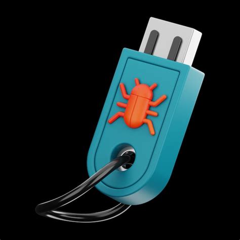 Premium Photo Premium Cyber Debug Usb Storage Icon 3d Rendering On