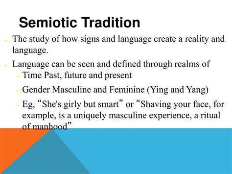 Ppt Semiotic Tradition Powerpoint Presentation Free Download Id