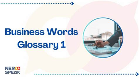 Business Words Glossary Neroo Speak
