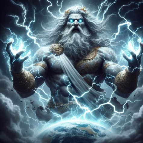 Zeus O Rei Dos Deuses Olímpicos Na Mitologia Grega Imagem Premium