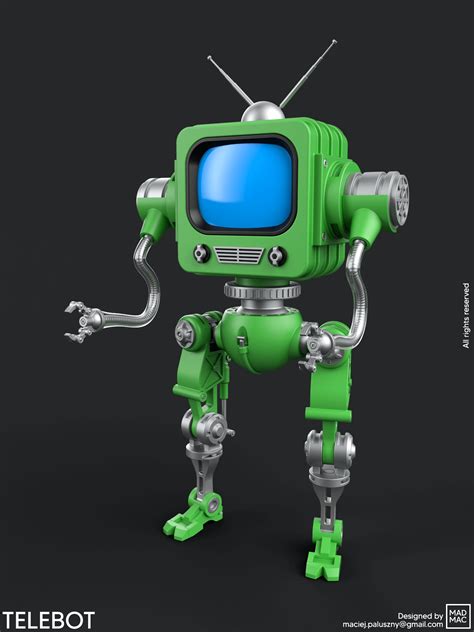 Telebot 3d Render Digital Art By Mad Mac