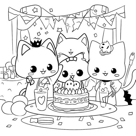 어린이를 위한 할로윈 파티 어린이와 성인을 위한 흑백 색칠 페이지 라인 아트 간단한 만화 스타일 행복하고 귀엽고 재미있습니다 프리미엄 Ai 생성 벡터