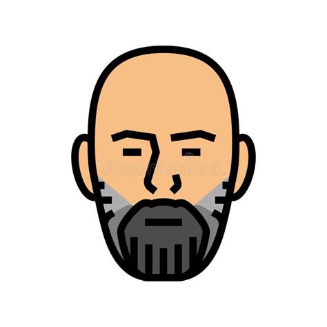 Beard Fade Beard Color Icon Vector Illustration Stock Vector
