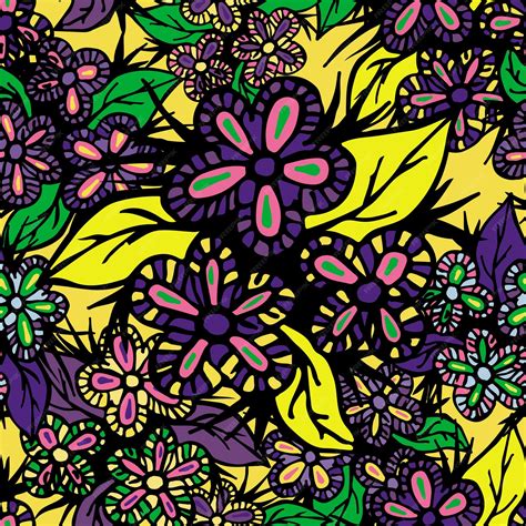 Premium Vector Boho Style Hand Drawn Seamless Pattern