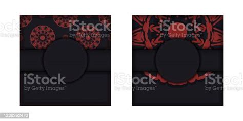 텍스트 및 패턴에 대한 장소가 있는 초대장을 디자인합니다 그리스 장식이 있는 블랙 컬러의 엽서 의 벡터 디자인 0명에 대한 스톡 벡터 아트 및 기타 이미지 Istock