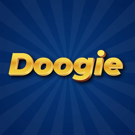 Premium Photo Doogie Text Effect Gold  Attractive Background Card