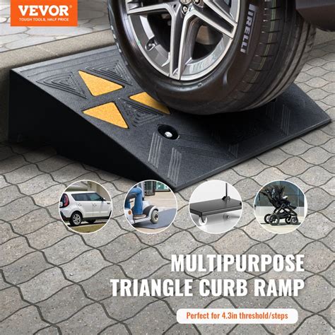 Vevor Rubber Curb Ramp 2 Pack 43 Rise Height Heavy Duty 33069 Lbs15