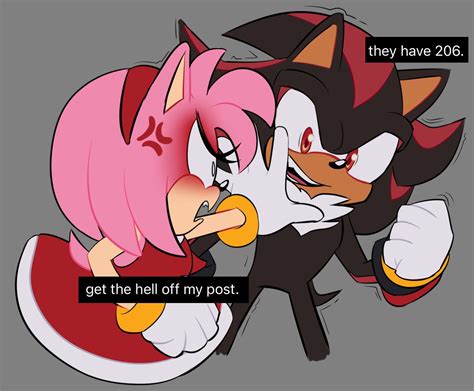 Amy Rose And Shadow The Hedgehog Sonic Drawn By Psychohog Danbooru