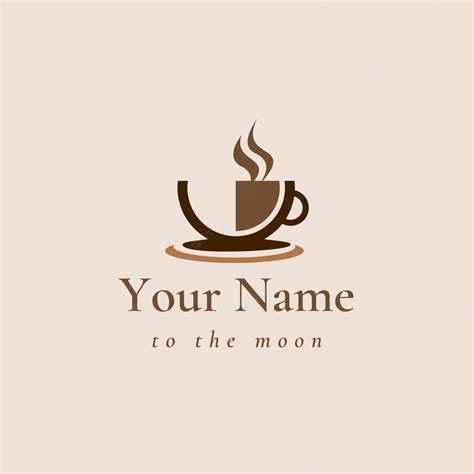 図解コーヒー ショップのロゴのテンプレート プレミアムベクター
