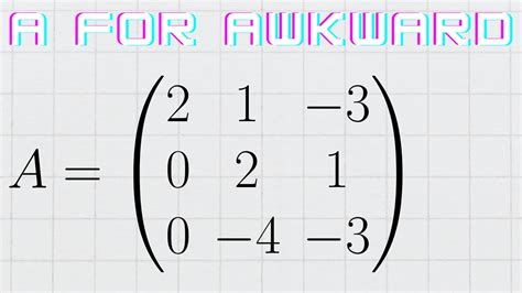 eigenvalues and eigenvectors of an awkward 3x3 matrix full