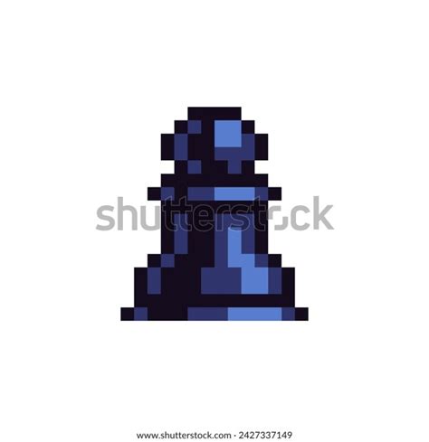 Chess Pawn Icon Pixel Art Style Stock Vector Royalty Free 2427337149