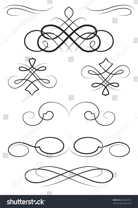 Set Nice Ornaments Elements Stock Vector Royalty Free 60624319