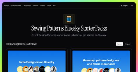 Sewing Patterns Bluesky Starter Packs 2 Lists • Jul 2025