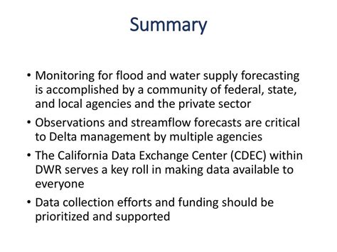Monitoring For Flood And Water Supply Forecasting Ppt Download