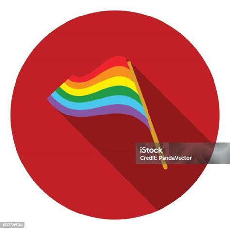 Ikon Bendera Dalam Gaya Datar Terisolasi Pada Flat Putih Ilustrasi