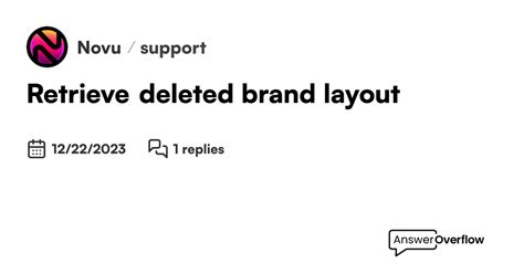 Retrieve Deleted Brand Layout Novu