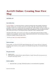 ArcGIS Online Creating Your First Map Public Doc ArcGIS Online Creating Your First Map Lab