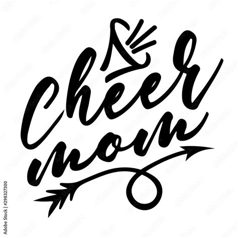 Cheer Mom Vector Design Sports Digital Downloads File Cheerleading