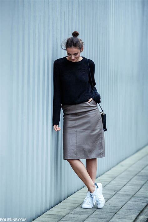 Stan Smith Street Style Women Skirt And Sneakers Skirts