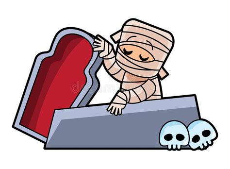 Mummy Halloween Cartoon Characters Stock Vector Illustration Of
