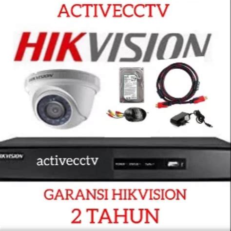 Jual PAKET KAMERA CCTV HIKVISION 1 KAMERA CCTV 2MP 1080P FULL HD DVR 4