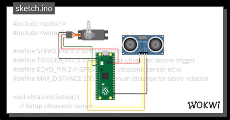Ultrasonic And Servo Wokwi ESP STM Arduino Simulator