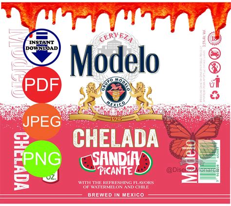 Modelo Chelada Sandia Sublimation Design 20 Oz Skinny Tumbler Tumbler