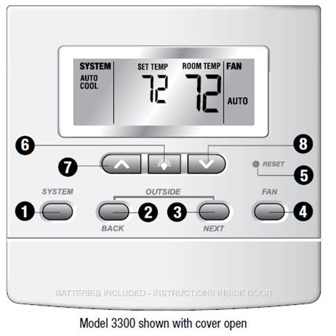 Braeburn 3300 Non Programmable Thermostat Installation Guide Thermostat Guide