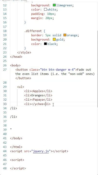 Dom Traversal The Not Method In Jquery Javascript Jquery Css Html Webdesign Shorts Youtube
