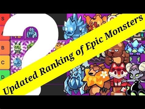 Updated Tierlist And Ranking Of Epic Monsters Summoner S Greed Youtube