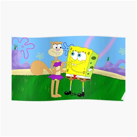 Spandy Spongebob X Sandy Cheeks Poster For Sale By Iedasb Redbubble