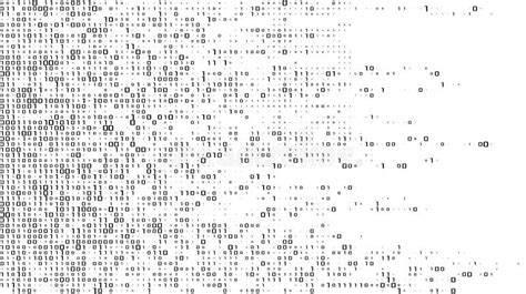 A Stream Of Binary Matrix Code On The Screen Numbers Of The Computer