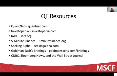Cmu Mscf Resources Quantnet