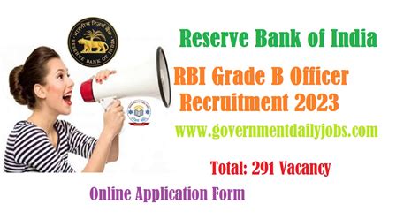 Rbi Grade B 2023 Recruitment 2023 Apply For 291 Vacancy