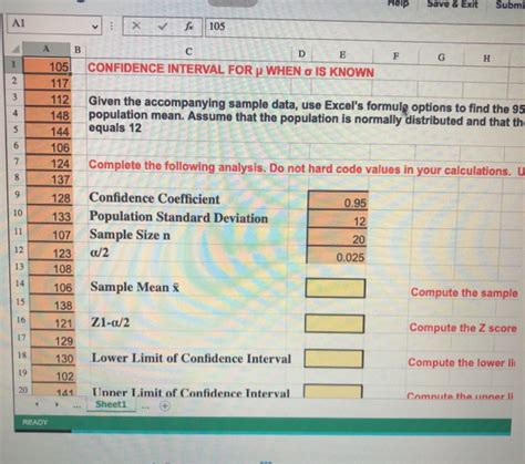 solved given the accompanying sample data use excel s