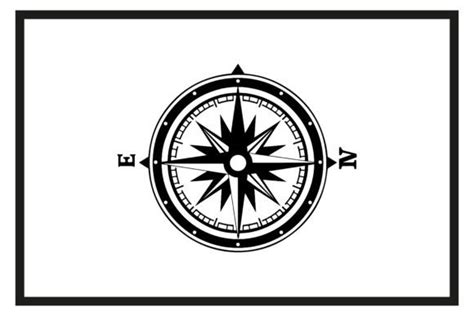 Nautical Compass Silhouette Graphic By N Pattern · Creative Fabrica