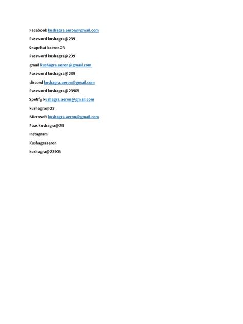 passwords pdf